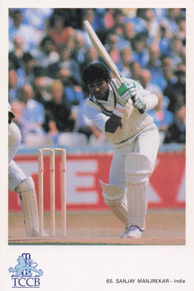 Sanjay Manjrekar India TCCB Classic Cricket Photo Postcard