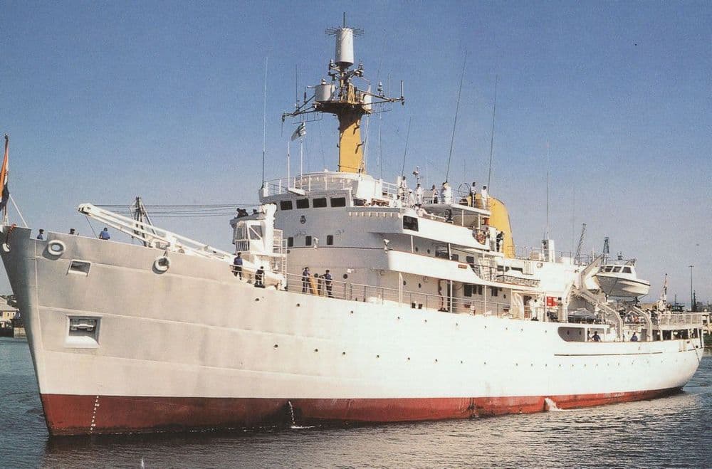 SAS Protea South African Military Navy Ship Cape Town Postcard