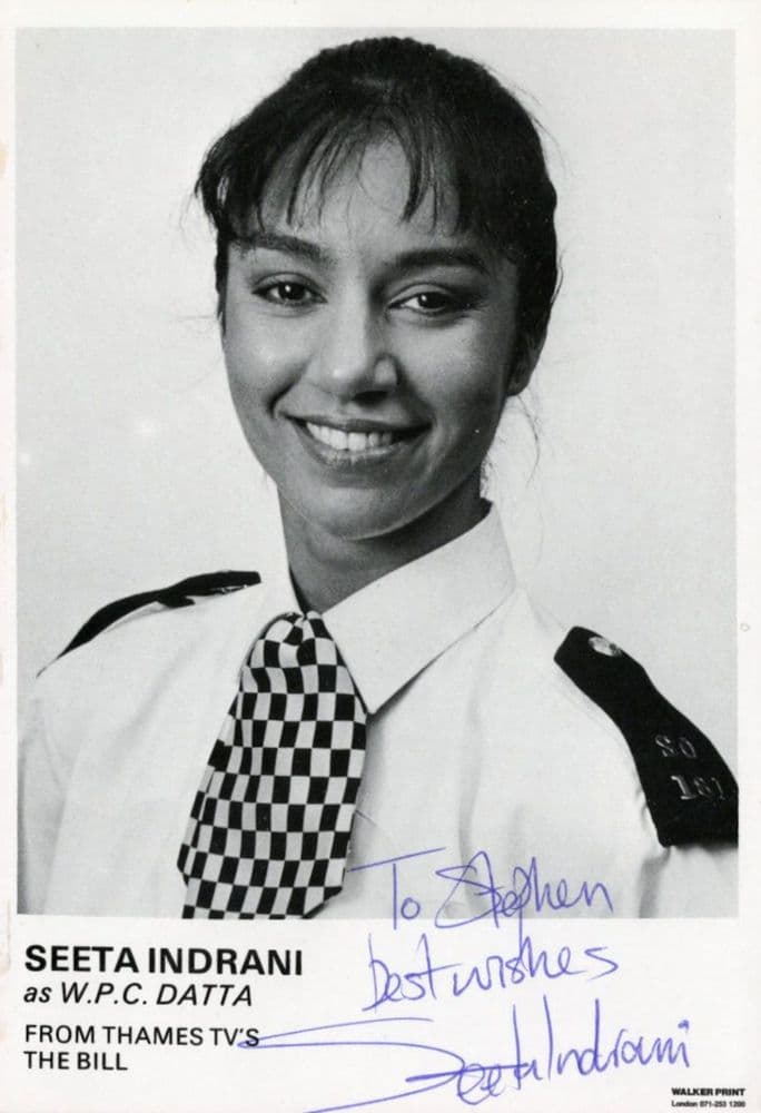 Seeta Indrani WPC Datta The Bill ITV Hand Signed Cast Card