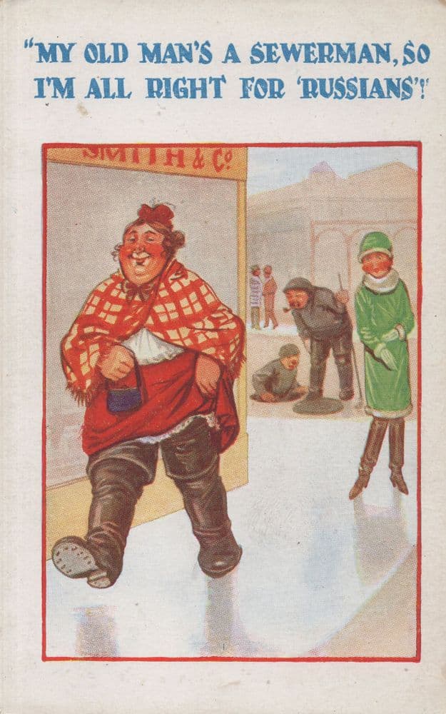 Sewerman Comic Russian Soviet Old Humour Postcard