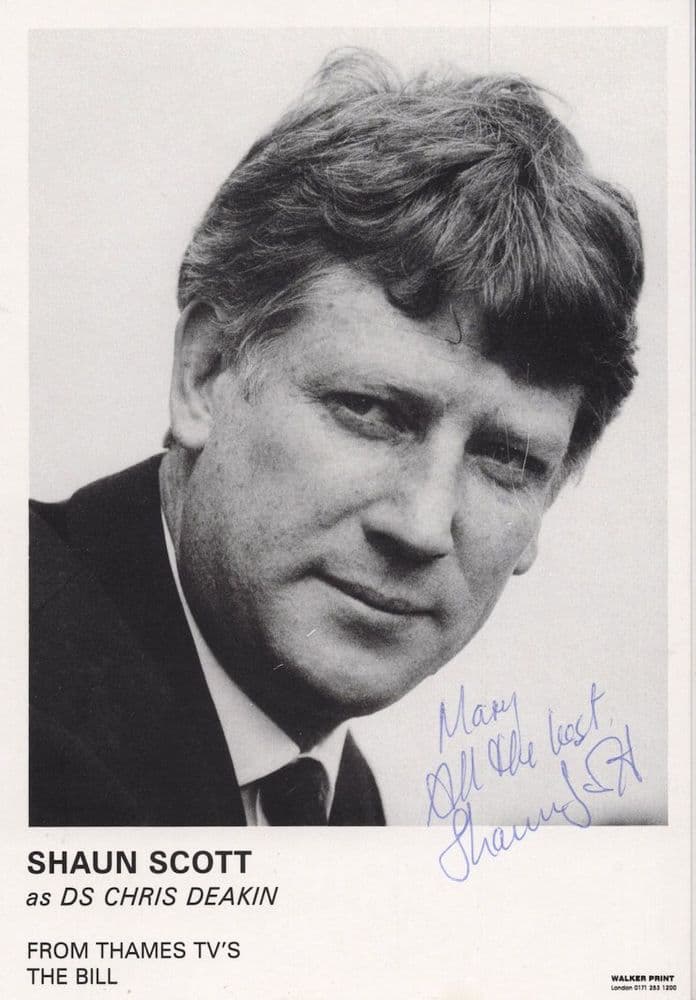 Shaun Scott Chris Deakin The Bill Hand Signed Cast Card Small Fault
