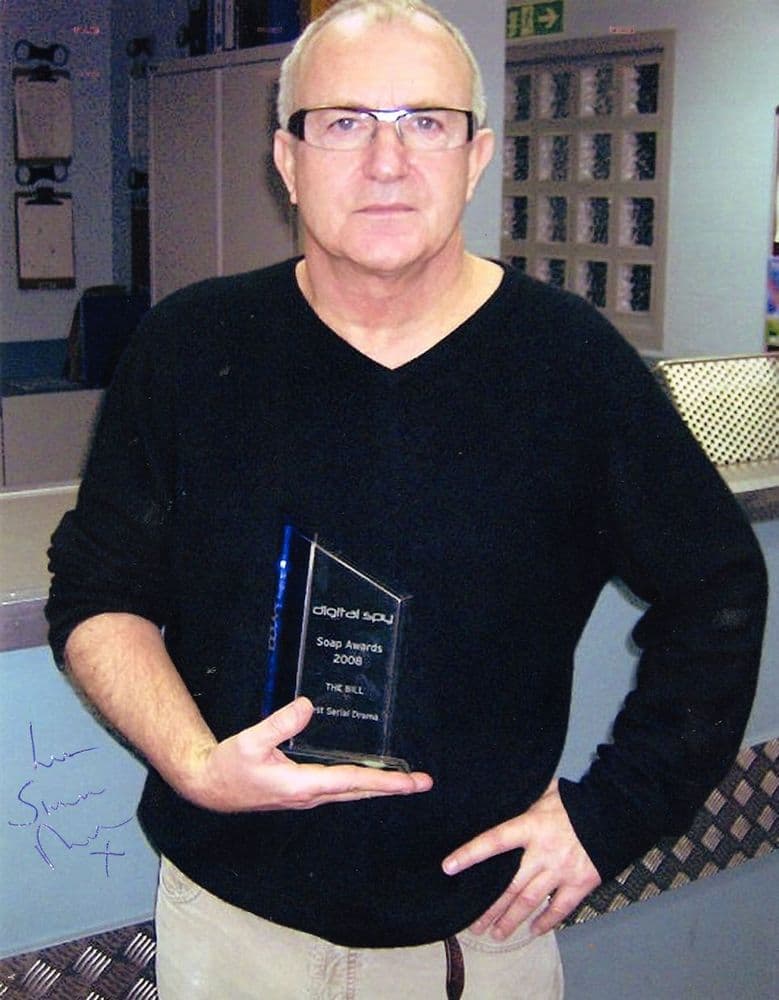 Simon Rouse The Bill 2008 Soap Award Trophy 10x8 Hand Signed Photo