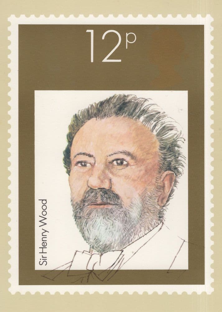 Sir Henry Wood Classical Music Conductor Royal Mail Postcard