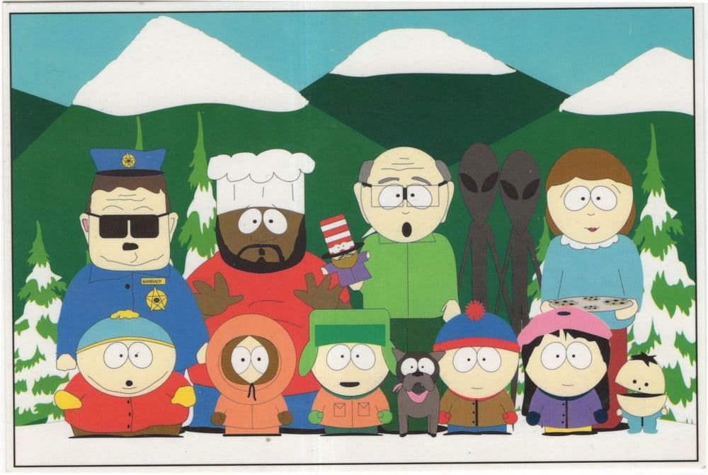 South Park Group Rare Tv Show Official Postcard