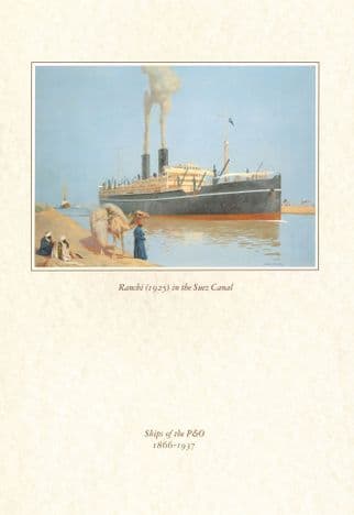 SS Arcadia Ranchi P&O Ship In Suez Canal 1999 October Painting Menu