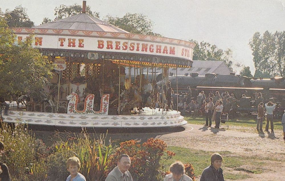 Steam Roundabout at Bressingham Fair Jarrolds Norfolk Postcard