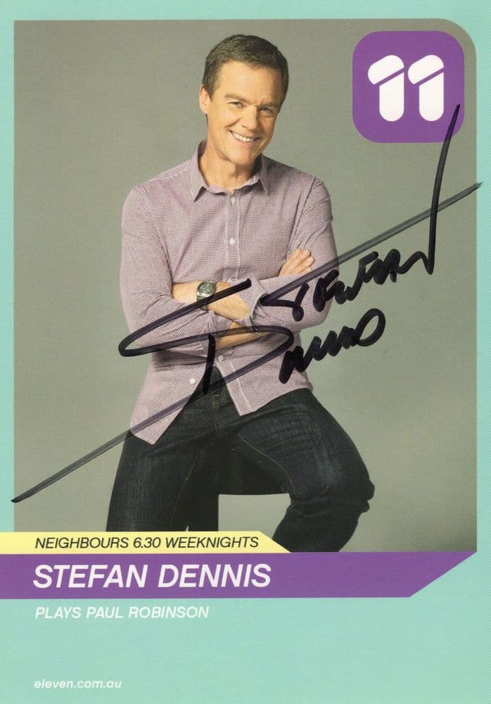 Stefan Dennis as Paul Robinson Neighbours Hand Signed Cast Card Photo