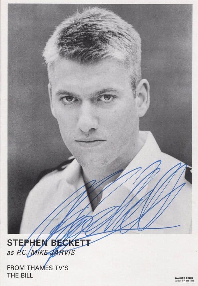 Stephen Beckett The Bill Hand Signed Cast Card Photo