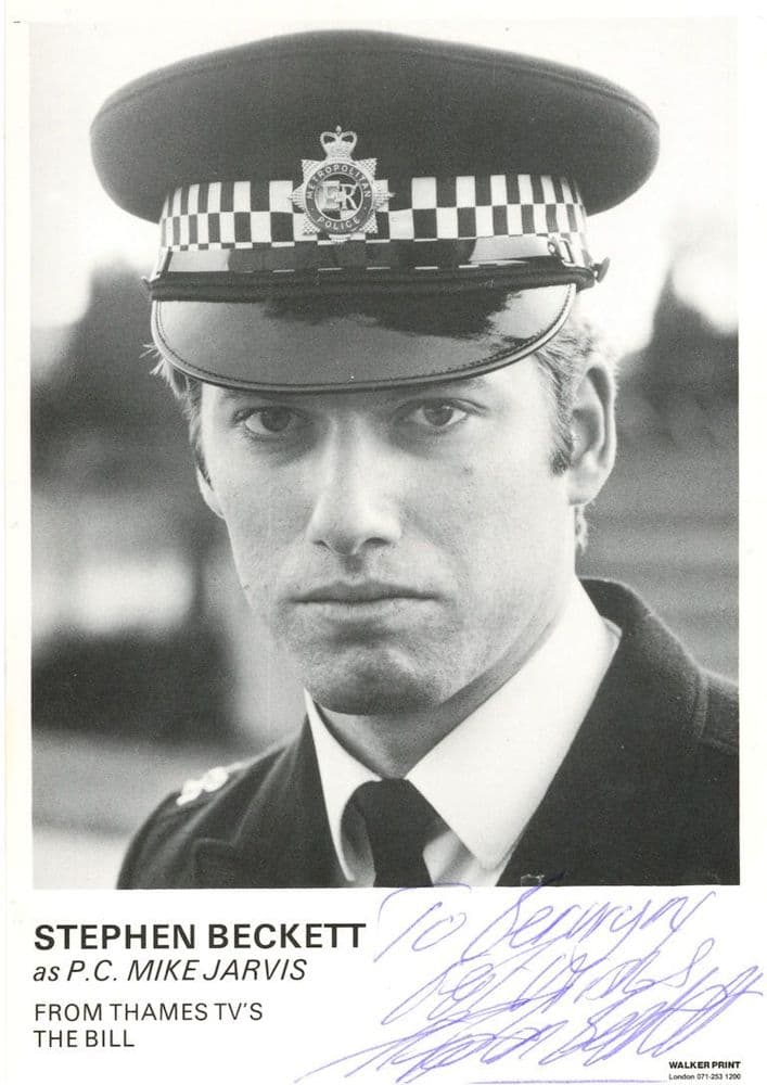 Stephen Beckett The Bill ITV Hand Signed Cast Photo