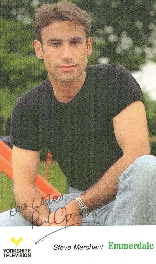 Steve Marchant Emmerdale Hand Signed Cast Card Photo