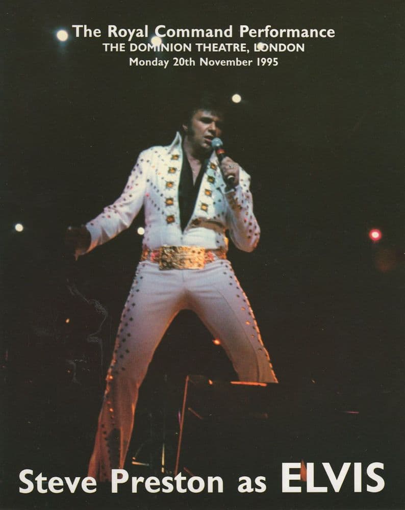 Steve Preston as Elvis Presley The Royal Command Performance Signed Photo