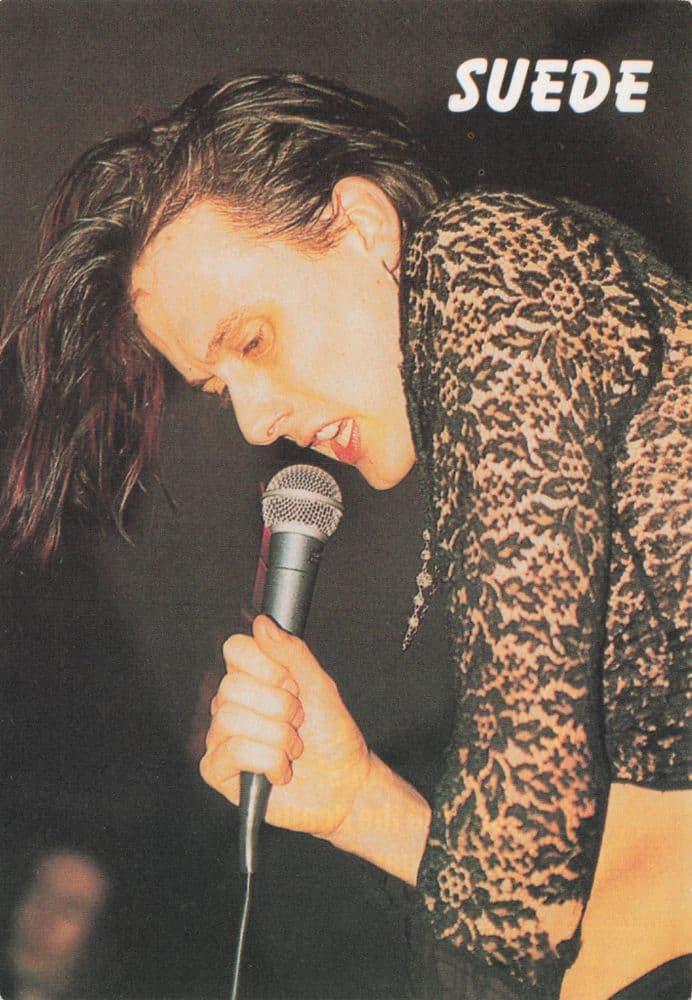 Suede Pop Singer Live In Concert Rare Photo Postcard