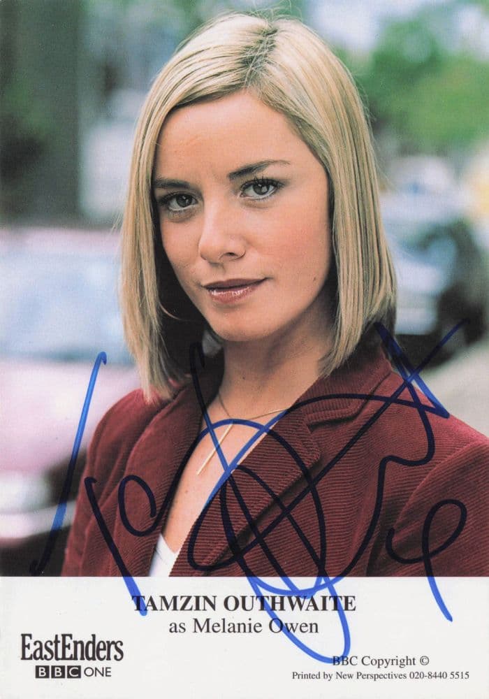 Tamzin Outhwaite as Melanie Healy BBC Eastenders Hand Signed Cast Photo