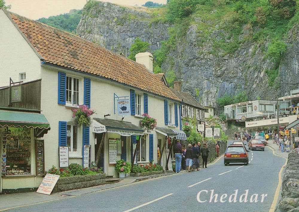 Tea Rooms Cafe Cheddar Somerset Kodak Walls Ice Cream Postcard