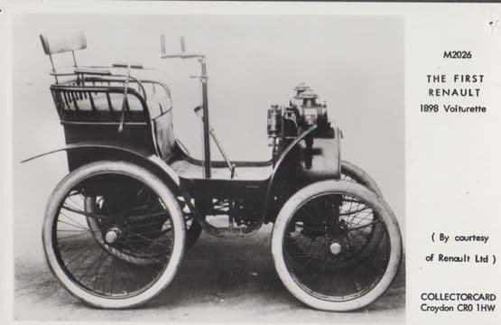 The First French Renault 1898 Victorian Classic Car Real Photo Postcard