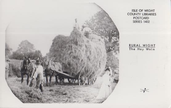 The Hay Wain Cart Isle Of Wight Farming Real Photo Rare Rural Library ...