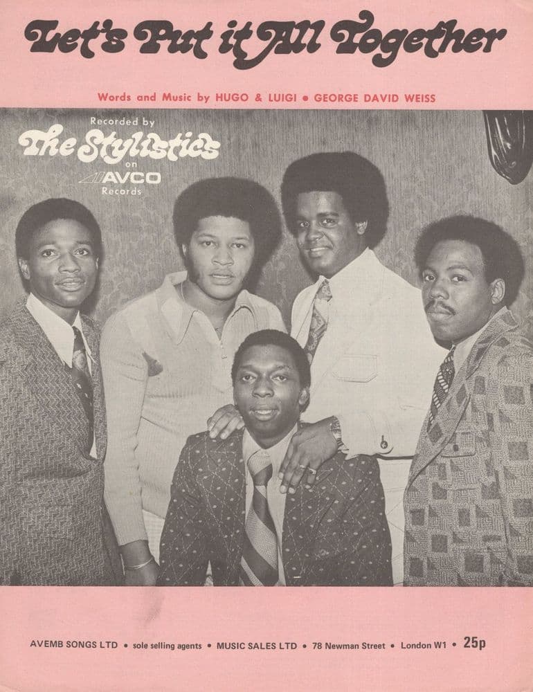 The Stylistics Let s Put It All Together Rare EX 1970s Soul Disco Sheet ...
