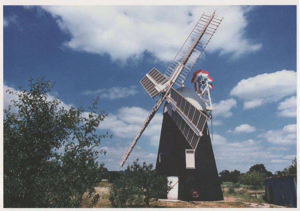 Thelnetham Windmill Diss After 1980s Restoration Norfolk Postcard