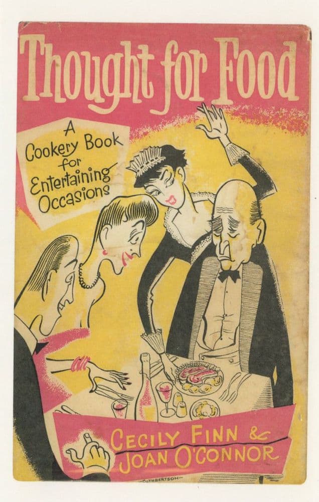Thought For Food Cecily Finn Joan O Connor 1957 Book Postcard