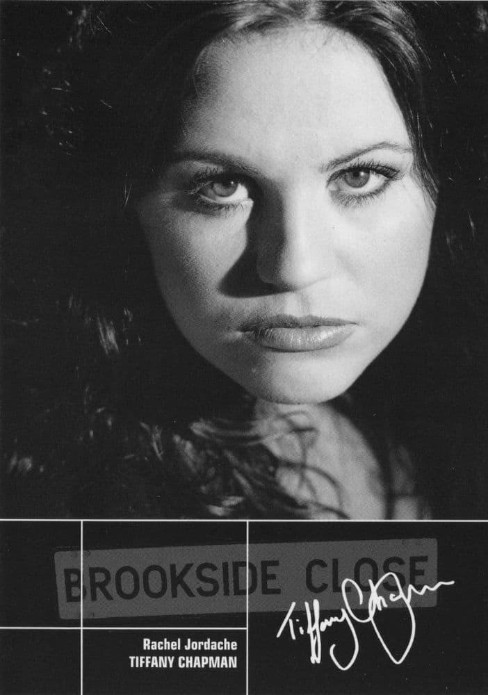 Tiffany Chapman Brookside Reverse Hand Signed Cast Card Photo