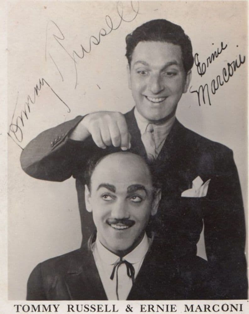 Tommy Russell & Ernie Marconi Antique Hand Signed Photo
