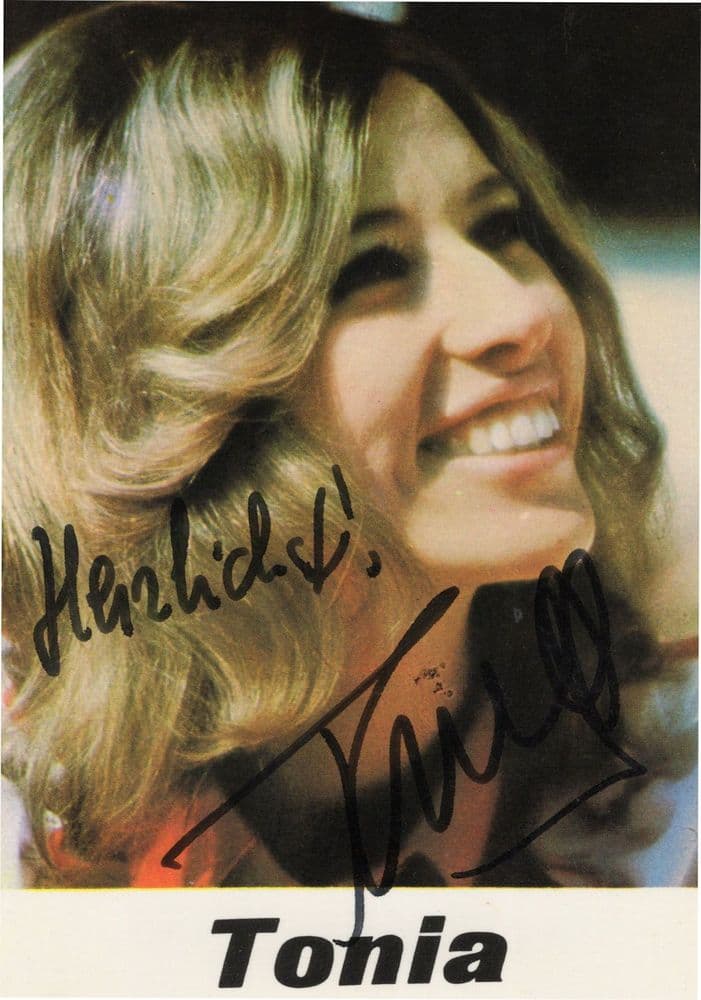 Tonia 1970s Greek Actress Hand Signed Photo