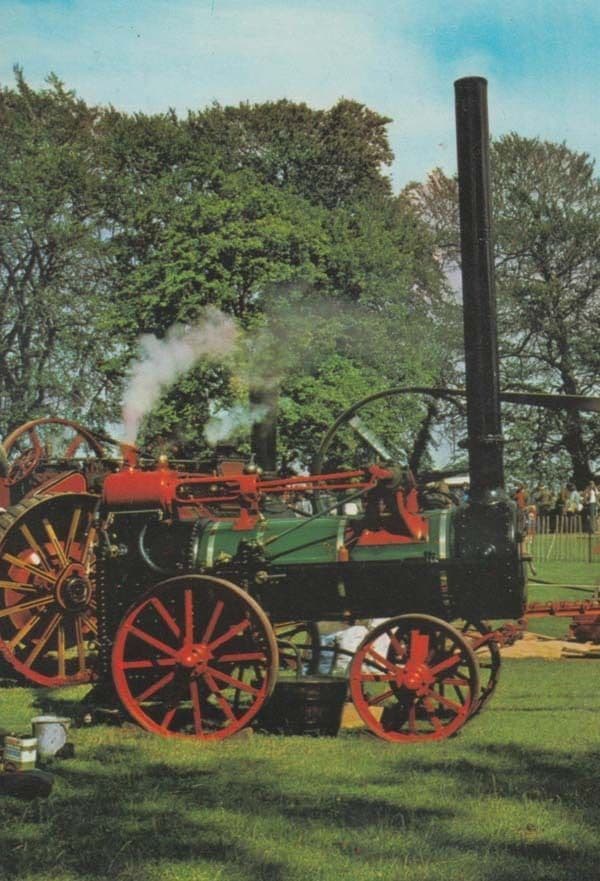 Traction Steam Engine D218 Portable Engine Vehicle Photo Postcard