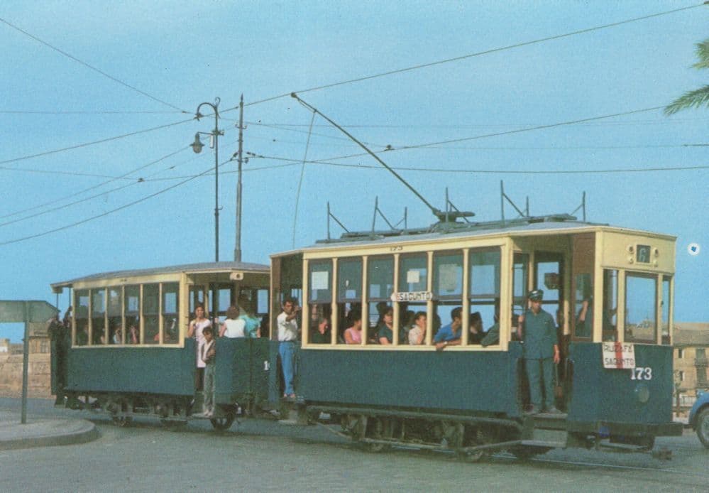 Tram Vies De Valencia 173 Spanish Bus Postcard