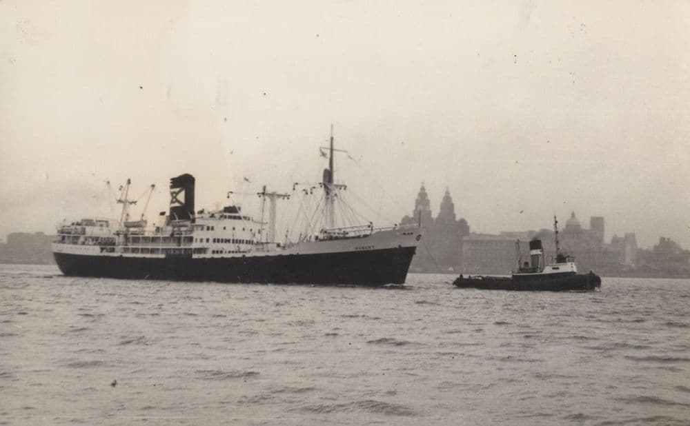 Tug North Rock Ship Boat Built 1955 Vintage Rare Photo