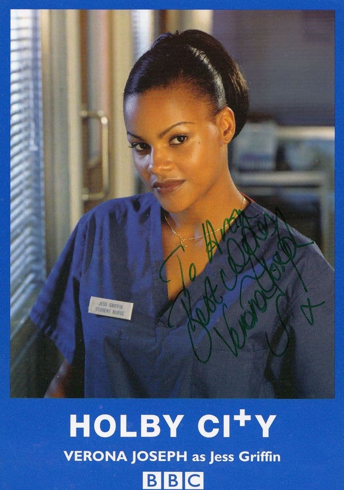 Verona Joseph as Jess Griffin Holby City Hand Signed Cast Card Photo