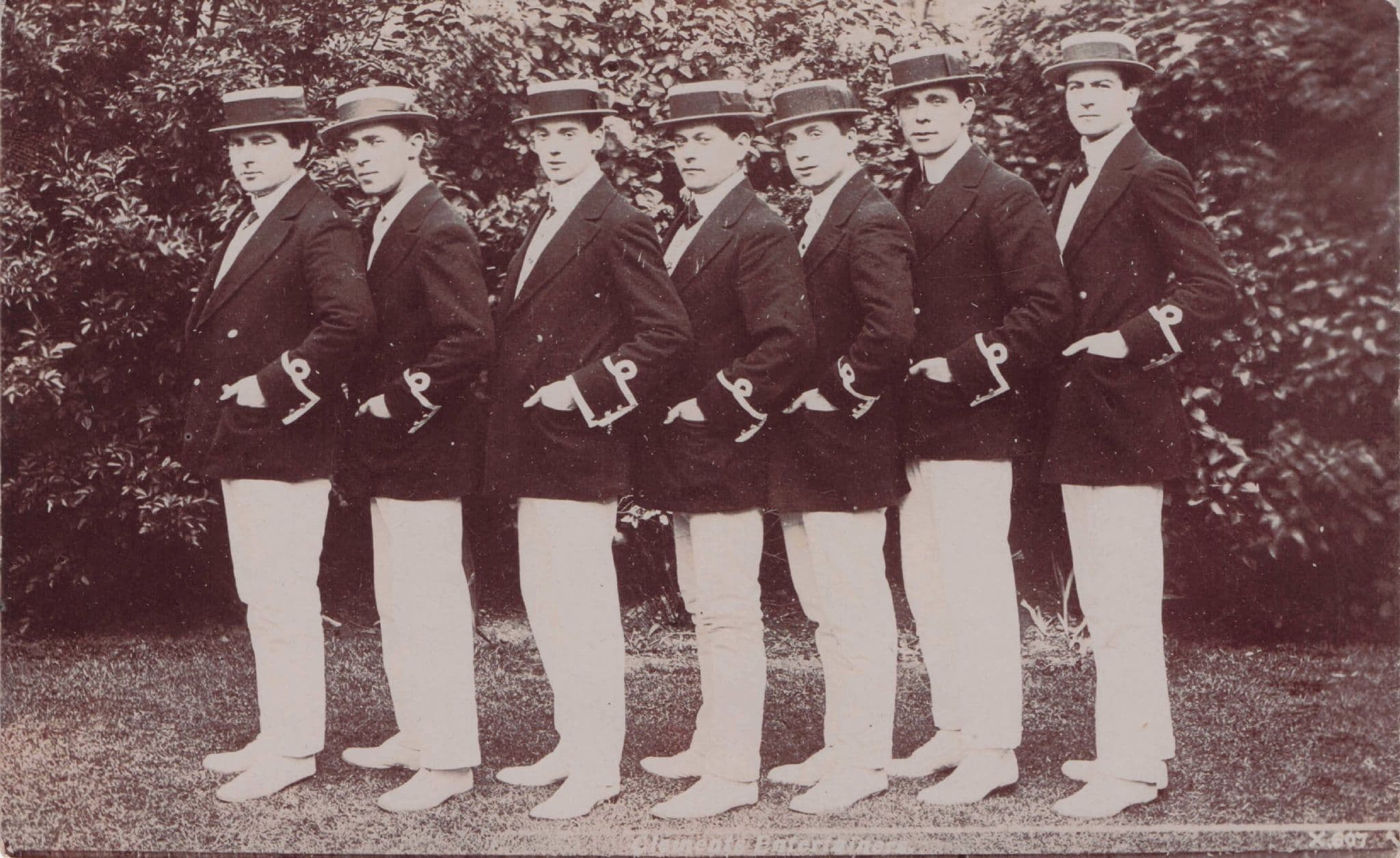 Very Posh Old Theatre Entertainers Wild Suits Identified Postcard