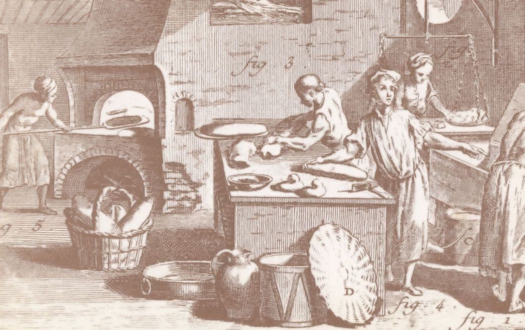 Victorian 1700s Bakery From Diderots Encyclopaedia Painting Postcard