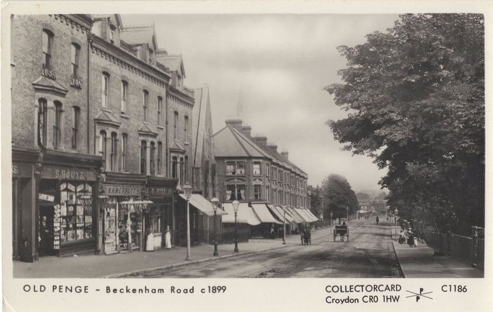 Victorian Old Penge Beckenham Road Shops Croydon Surrey Postcard