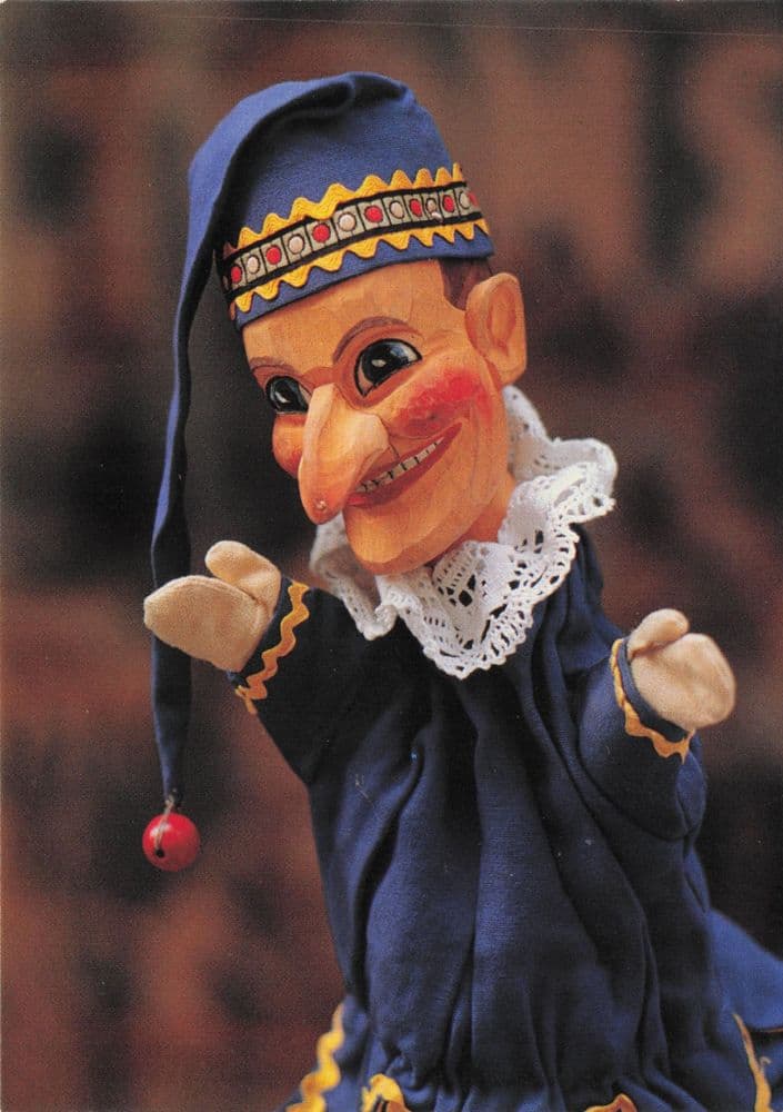 Victorian Punch & Judy Glove Theatre Puppet Max Jacob Rare Postcard