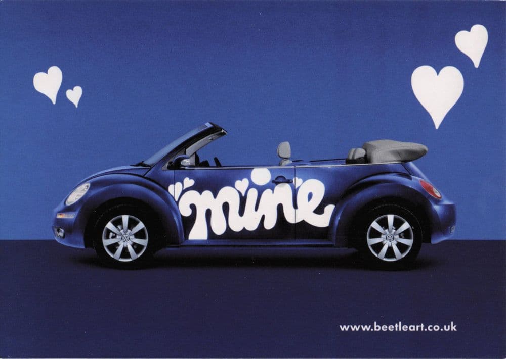 Volkswagen Beetle Its All Mine New Shiny Car Boomerang Postcard