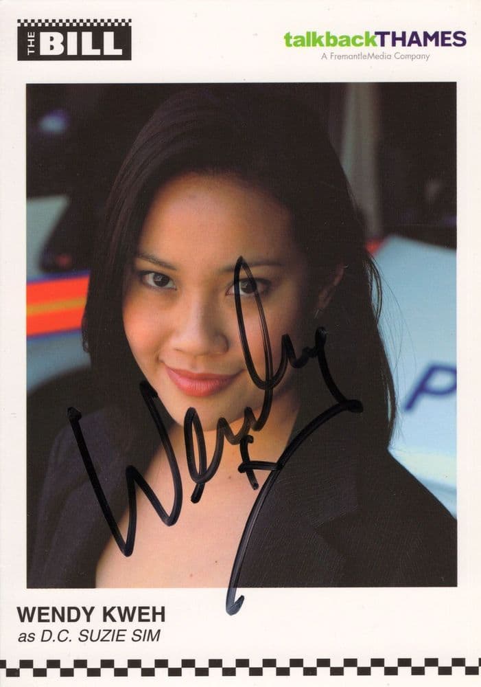 Wendy Kweh as DC Suzie Sim The Bill Hand Signed Cast Card Photo