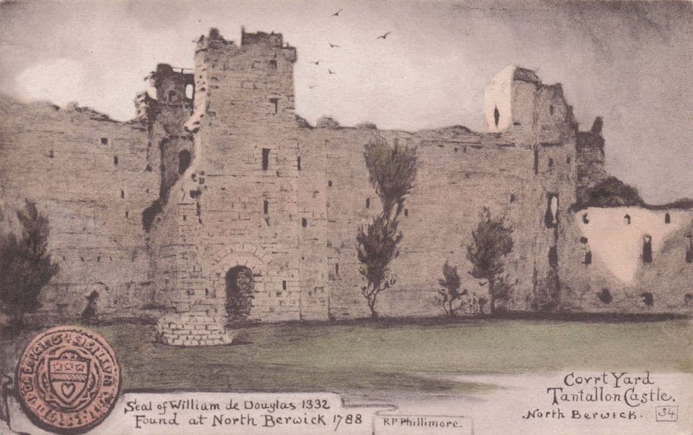 William De Douglas Seal North Berwick Tantallon Castle Phillimore Postcard
