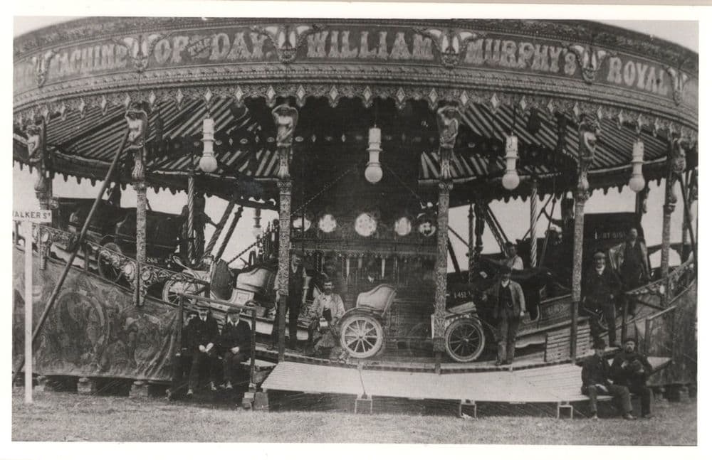 William Murphy s Old Roundabout Fair Carousel Old Vintage Photo