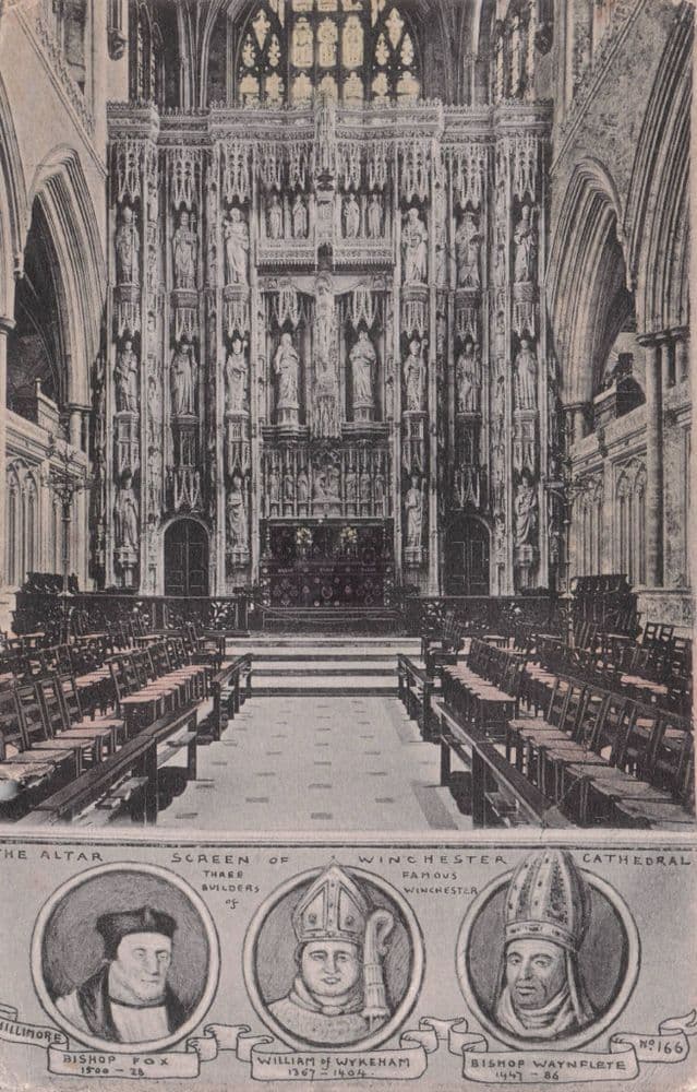 Winchester Cathedral William Of Wykeham Builder Phillimore Old Postcard