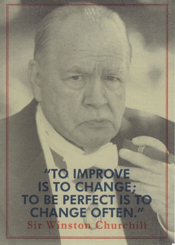 Winston Churchill Military WW2 Cinema Film Premiere Famous Quote Postcard