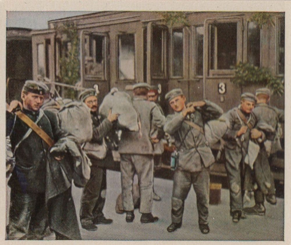 WW1 Prisoners Of War Homecoming German Military Cigarette Card