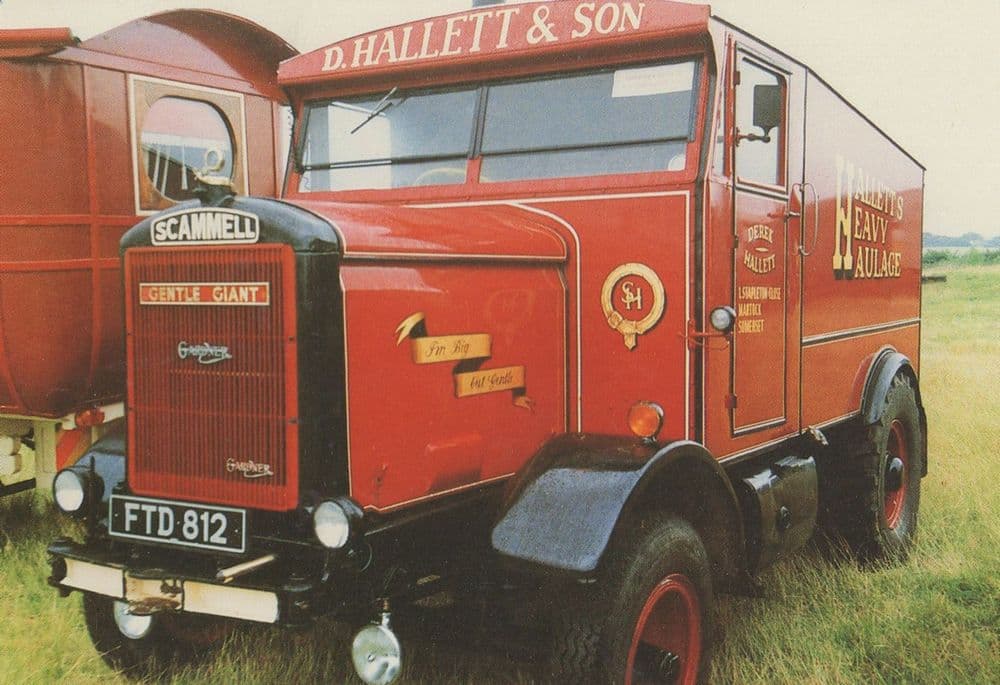 WW2 Steam Fair Hallett & Son Lorry Transport Postcard