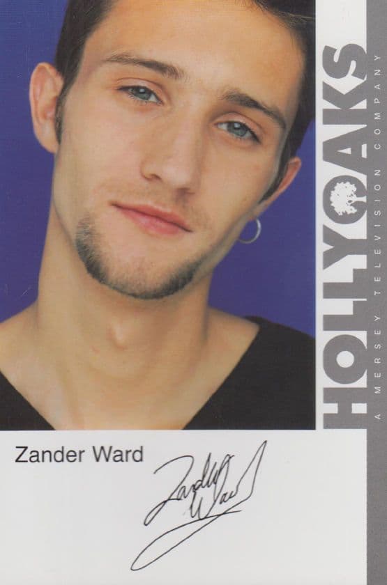 Zander Ward Hollyoaks Vintage Official Rare Cast Card Photo