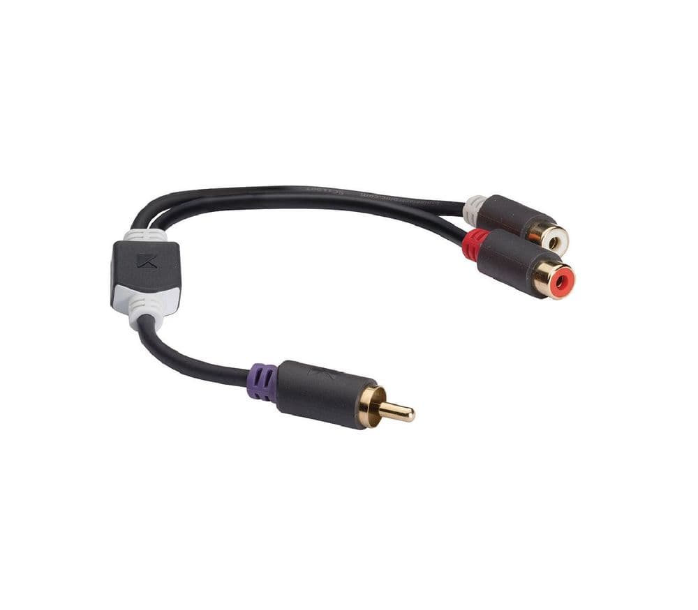 High Quality Subwoofer RCA 2 into 1 Adapter Cable | Cables4all