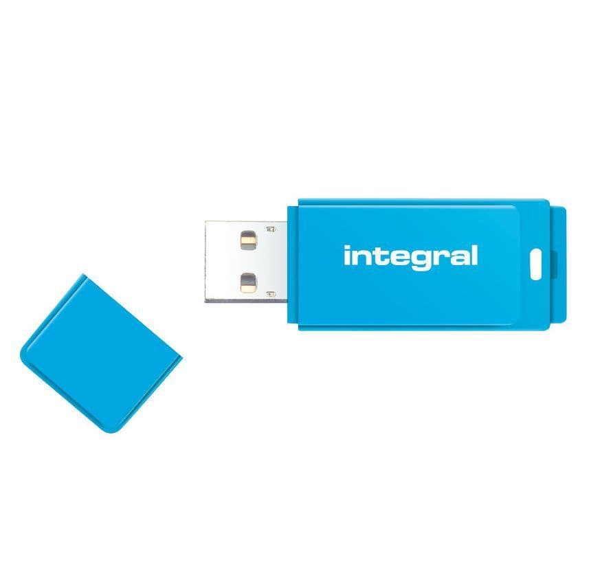 Integral 32GB Neon Blue USB 3.0 Flash Drive - Pen Drive | Cables 4 ALL