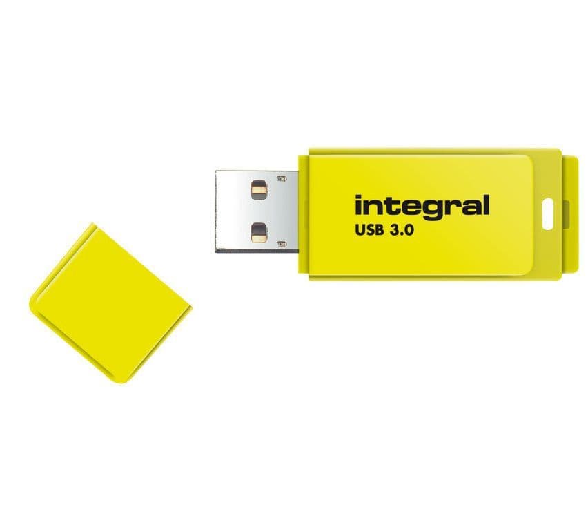 Integral 64GB Neon Yellow USB 3.0 Flash Drive | Cables 4 ALL