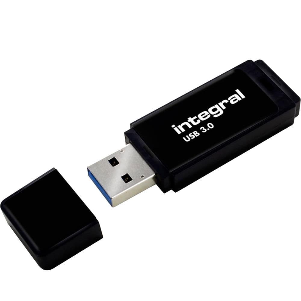 Integral Black 8GB USB 3.0 Flash Drive Pen Drive - Memory Stick 8GB ...