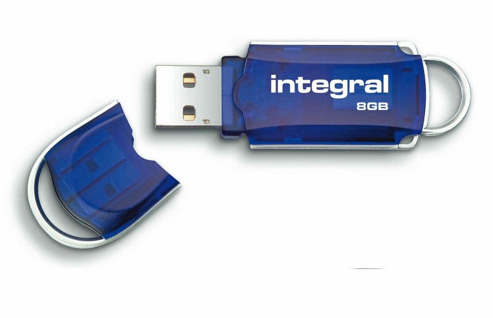 Integral Courier 8GB USB 2.0 Flash Drive - Integral Memory Sticks ...