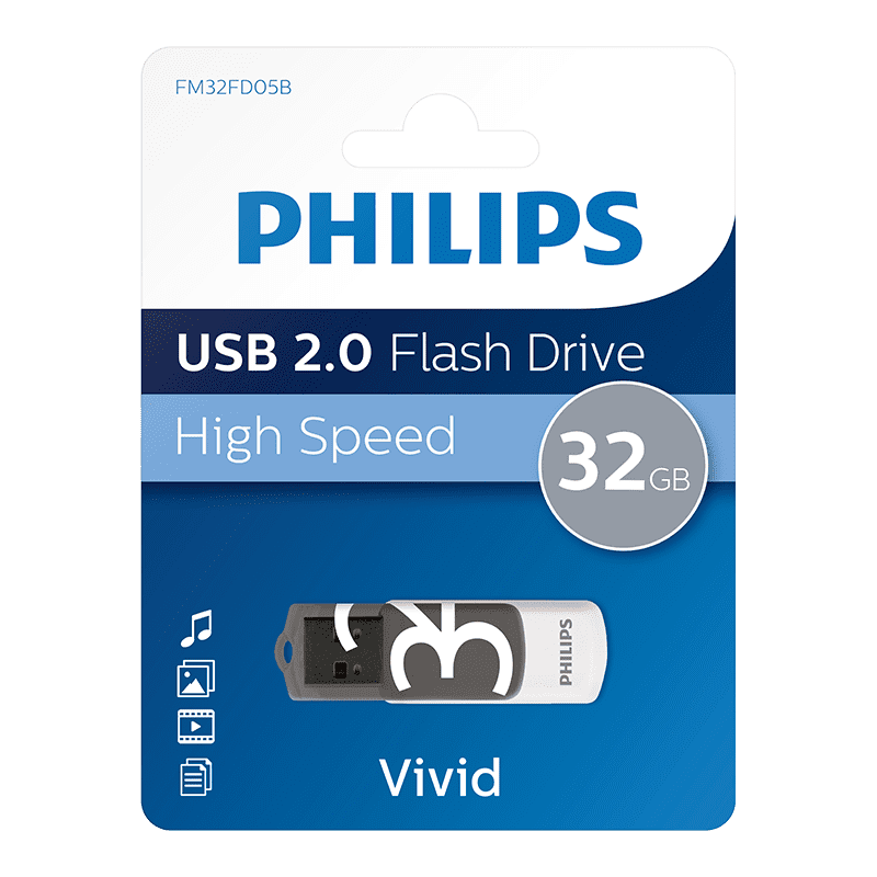 Philips 32GB USB 2.0 Flash Drive - Grey | Cables 4 ALL