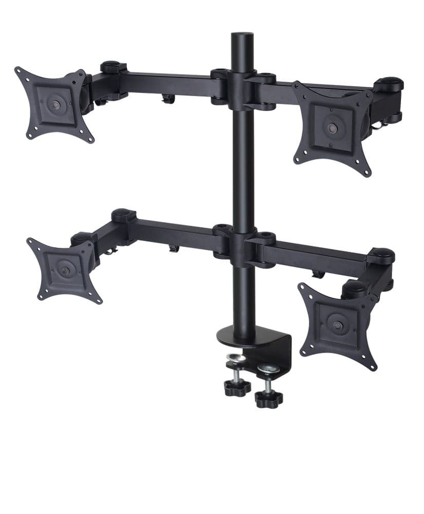 Quad Monitor Desk Stand - Monitor Arm (4 Monitors) | Cables 4 ALL